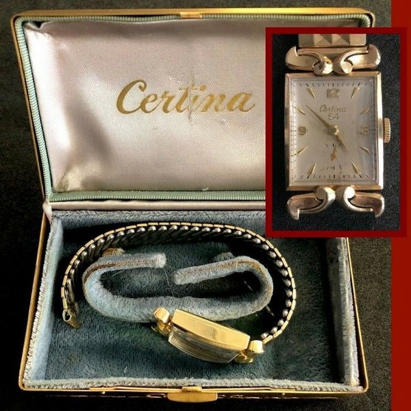 Vintage CERTINA Wristwatch -Manual Wind -14K GOLD -17 Jewels -w/ BOX ...