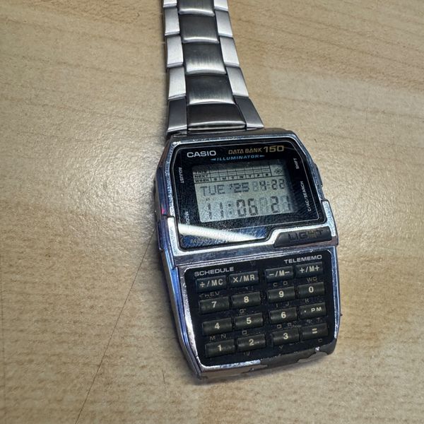 Vintage Casio Databank 150 Calculator Watch DBC-1500 Working For Parts ...