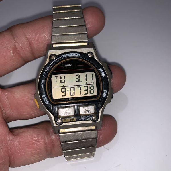 Vintage Timex Ironman Watch Men Indiglo 8 Lap 1995 New Battery ...