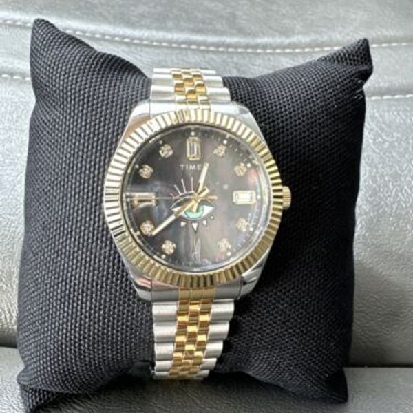 Timex x Jacquie Aiche Allure Collection Black Mother Of Pearl Watch ...