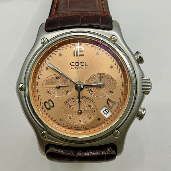 CX105 Ebel Le Modulor Automatic 1911 27 Jewels Leather Band Mens Watch ...