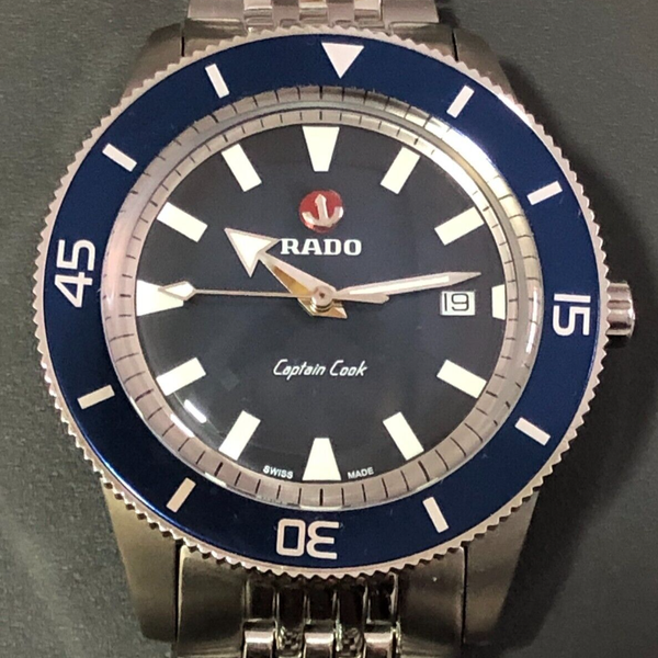 Rado Captain Cook Blue Dial Automatic Men's Watch | WatchCharts Marketplace