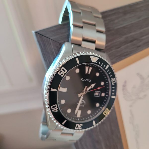 [WTS] Price reduced! Casio Duro with black marlin dial, steel bracelet ...