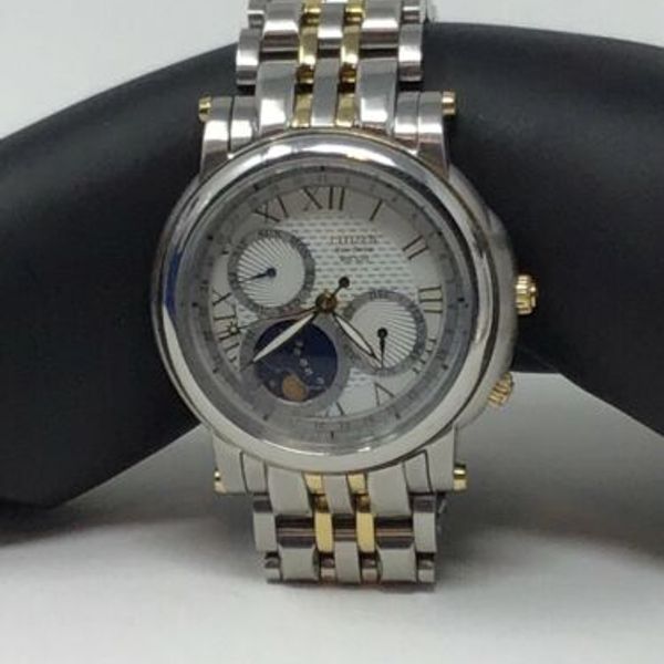 Citizen Moon Phase Eco-Drive 8651 S025788 Calibre Gold & Silver Tone ...
