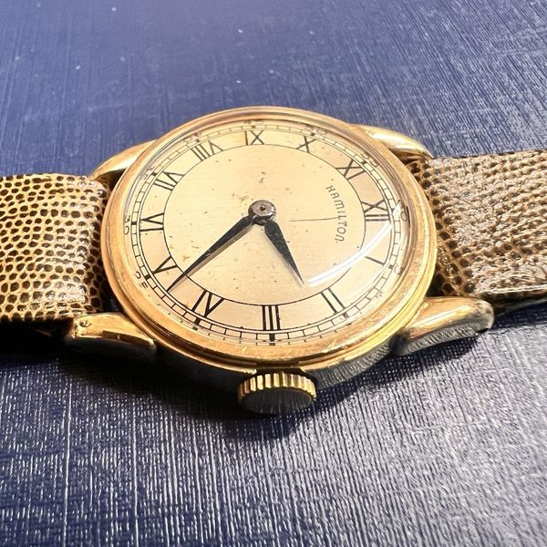 1940's Hamilton "Endicott" 987S 10K Gold Filled Roman Dial Hacking ...