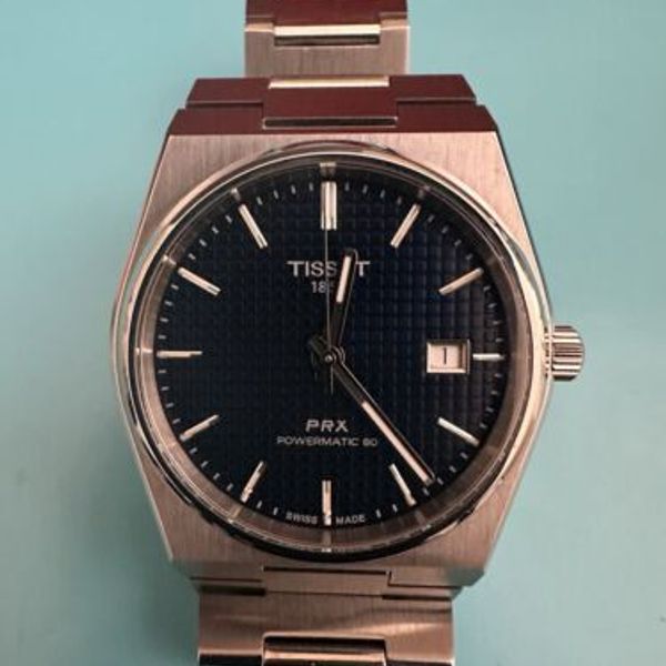 Tissot Powermatic 80 Blue Men's 40mm Watch - T137407A With Original Box ...