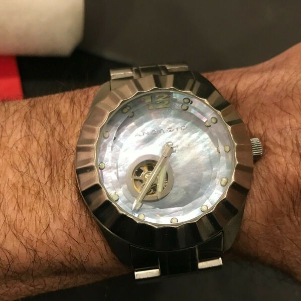 Android AD607 Automatic Men's Seagull TY2807 21 Jewels Mother of Pearl ...