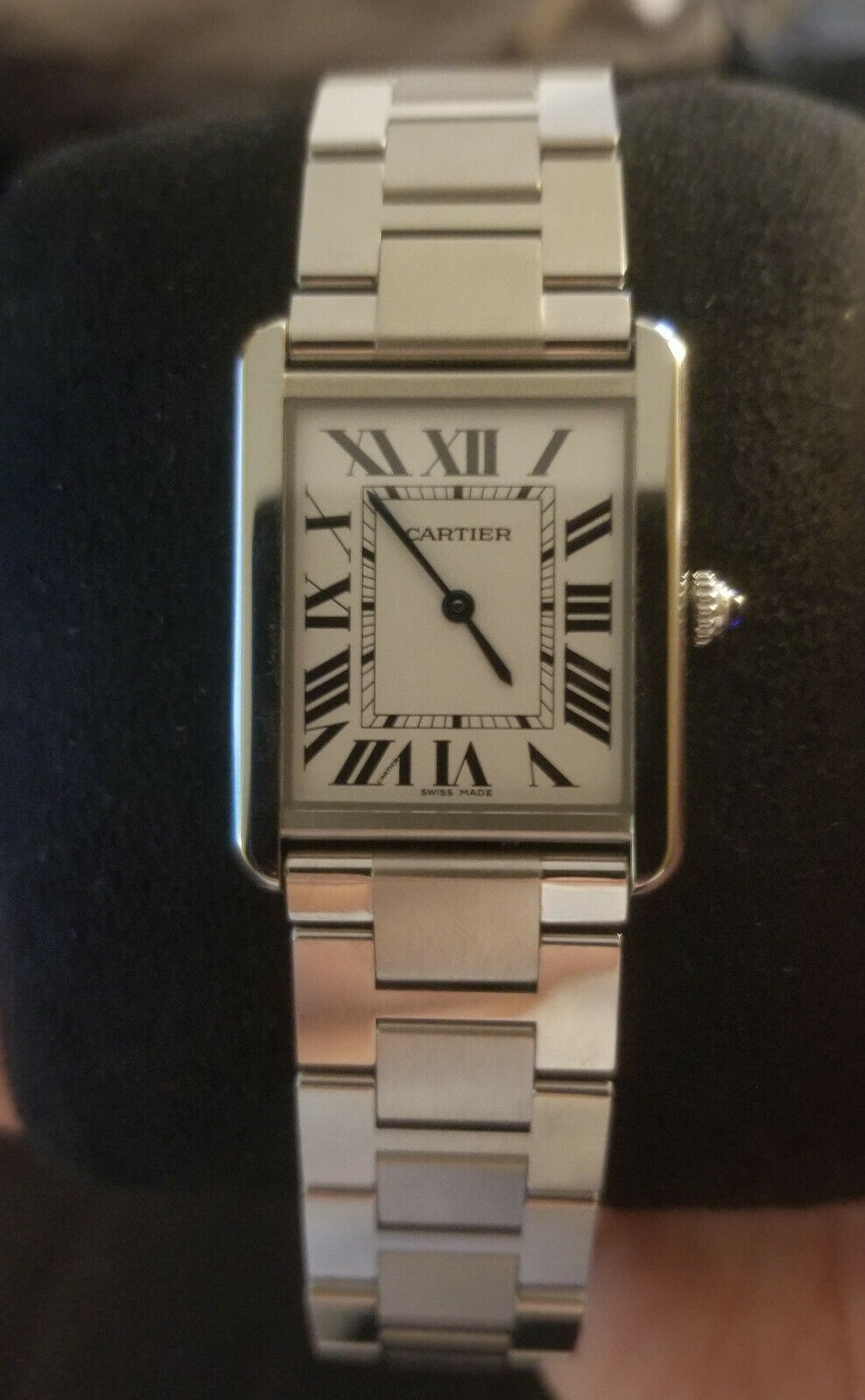 Brand New Cartier Tank Silver Men's Watch - W5200014 | WatchCharts ...