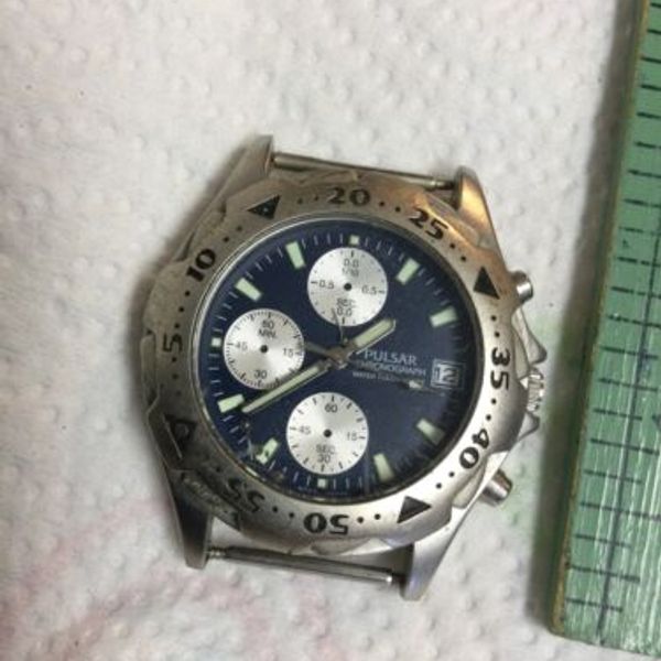 Vintage Men's Seiko Pulsar Chronograph V657-X027 Hattori Model for ...