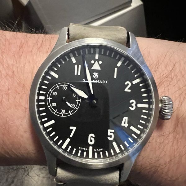 Steinhart Nav B 44 UHR Limited Edition Gold Movement Unitas Swiss Pilot ...