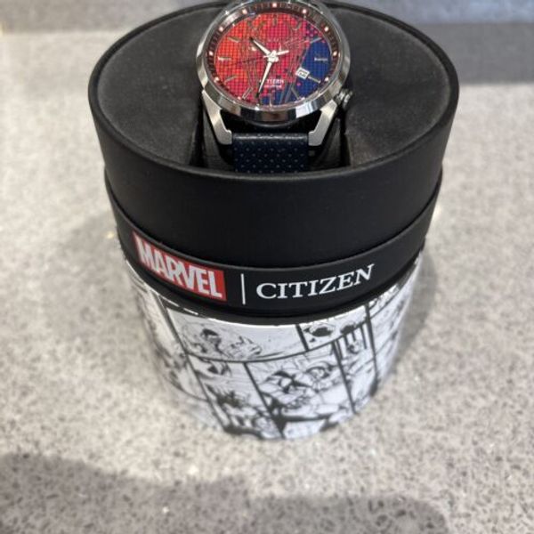 Citizen eco drive mens watch Marvel Spider Man Rare | WatchCharts ...
