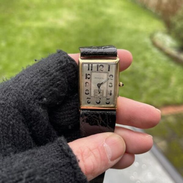 Rolex Art Deco Tank 18ct Gold Tank Case Original Art Deco Face And ...