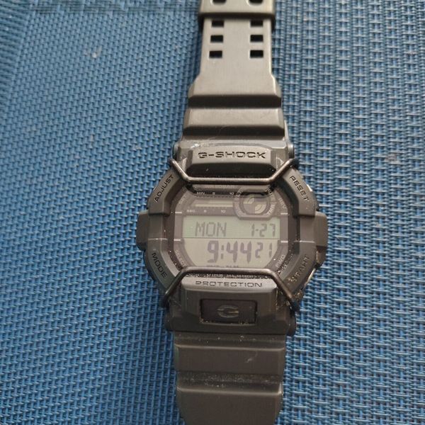 Casio GD350-8 Men's G-Shock Grey Digital World Time Vibration Alarm ...