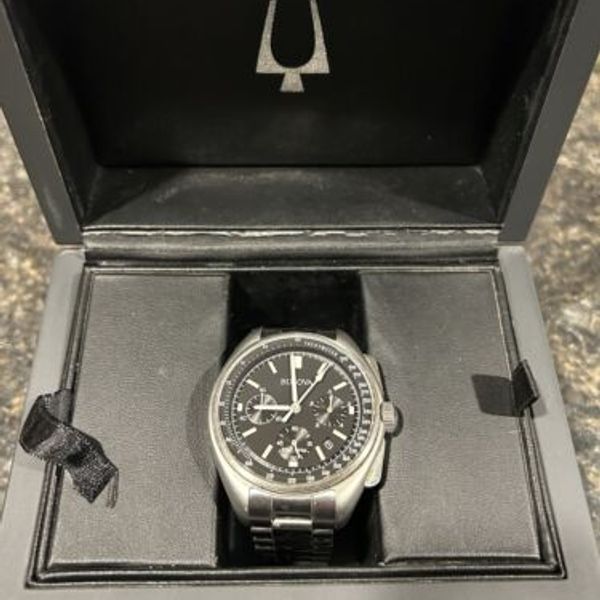 Bulova Lunar Pilot "Moon Watch" 96B258 Quartz Watch Commemorating ...