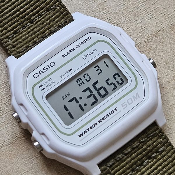 CASIO Digital Watch W-59 Digital White Alarm Chrono Unisex - Good ...