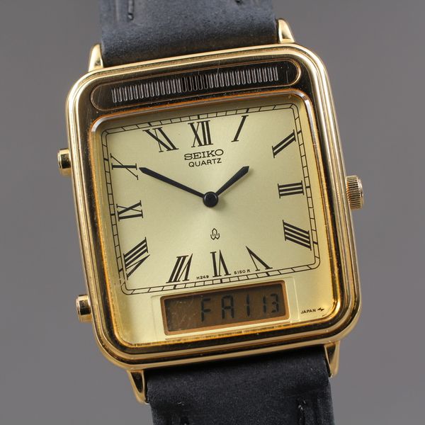 Vintage 1981 [Near MINT] Seiko Hybrid H249-5110 Digi-Ana Quartz Mens ...