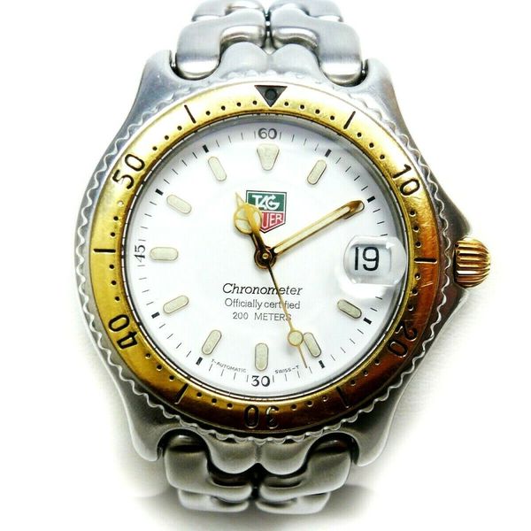 Tag Heuer Professional Chronometer Auto Date SS Gold Bracelet Watch S87 ...