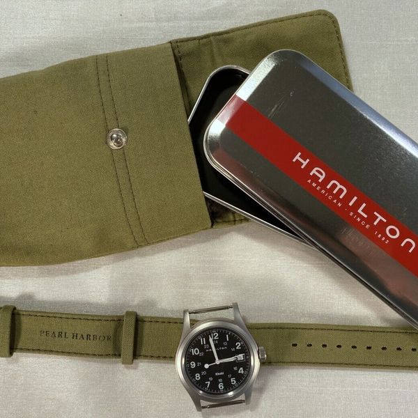 HAMILTON 6361 Khaki Pearl Harbor Commemorative Field Wristwatch Set ...