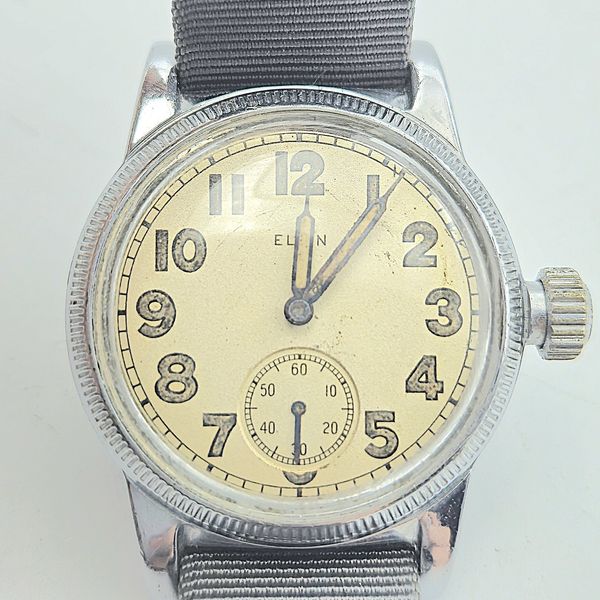 Vintage Elgin 555 Army Us Ordinance Military 15 Jewel Mens Watch ...