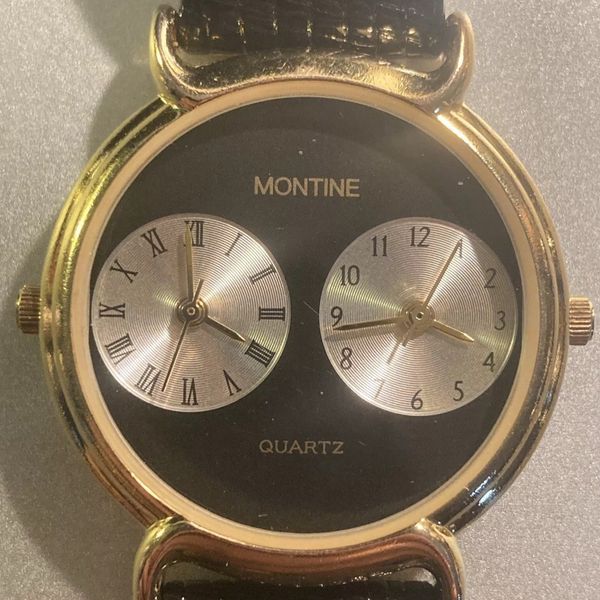 WITTNAUER POLARA AS IS And Elegant Vintage Montine Swiss Dual Time Zone ...