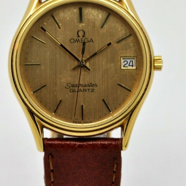 1983 Omega Seamaster 196.0281 Cal 1337 manual wind gold plated quartz ...