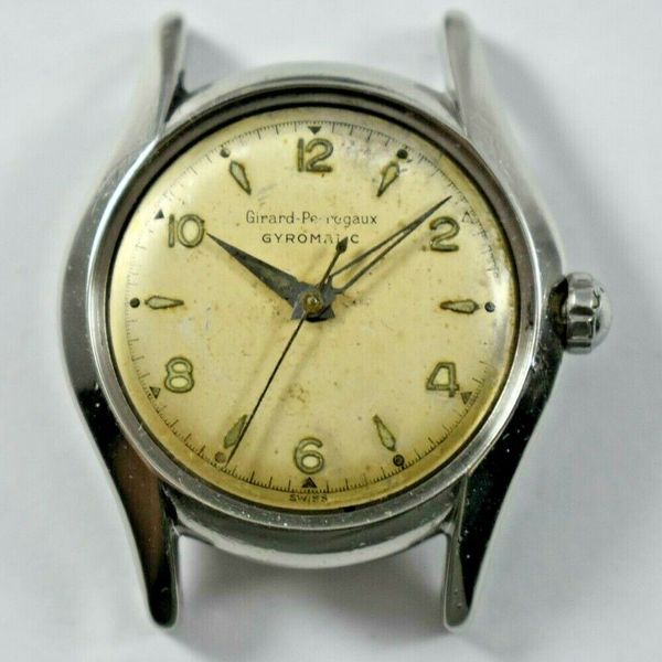 Vintage Girard Perregaux Gyromatic Automatic SS Case 17J Wrist Watch ...