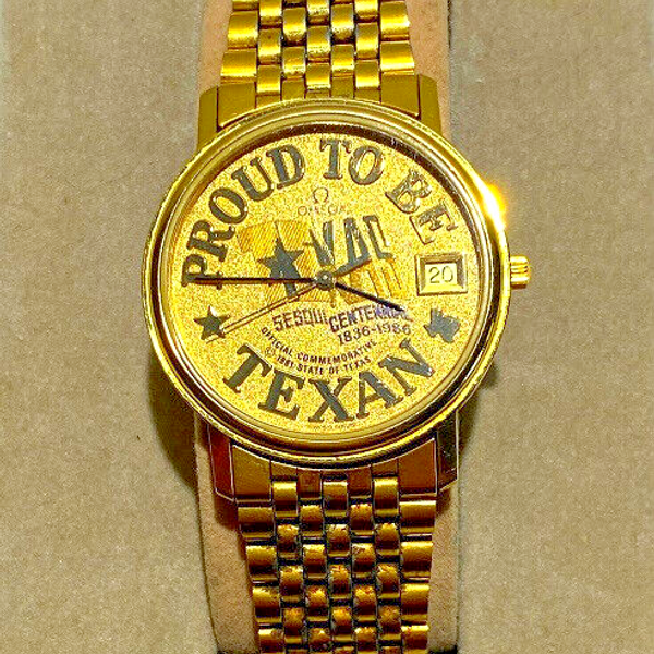Mens Omega Proud to be Texan 1986 Sesqui-Centennial Wrist Watch ...