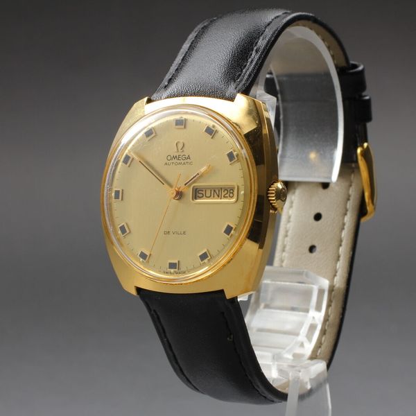 Vintage OMEGA Deville TOOL 106 Gold Men's Day Date Automatic Watch From ...