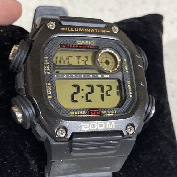Casio 3484 dw-291h world Time Watch 200 Meter WR 10 Year Battery Alarm ...