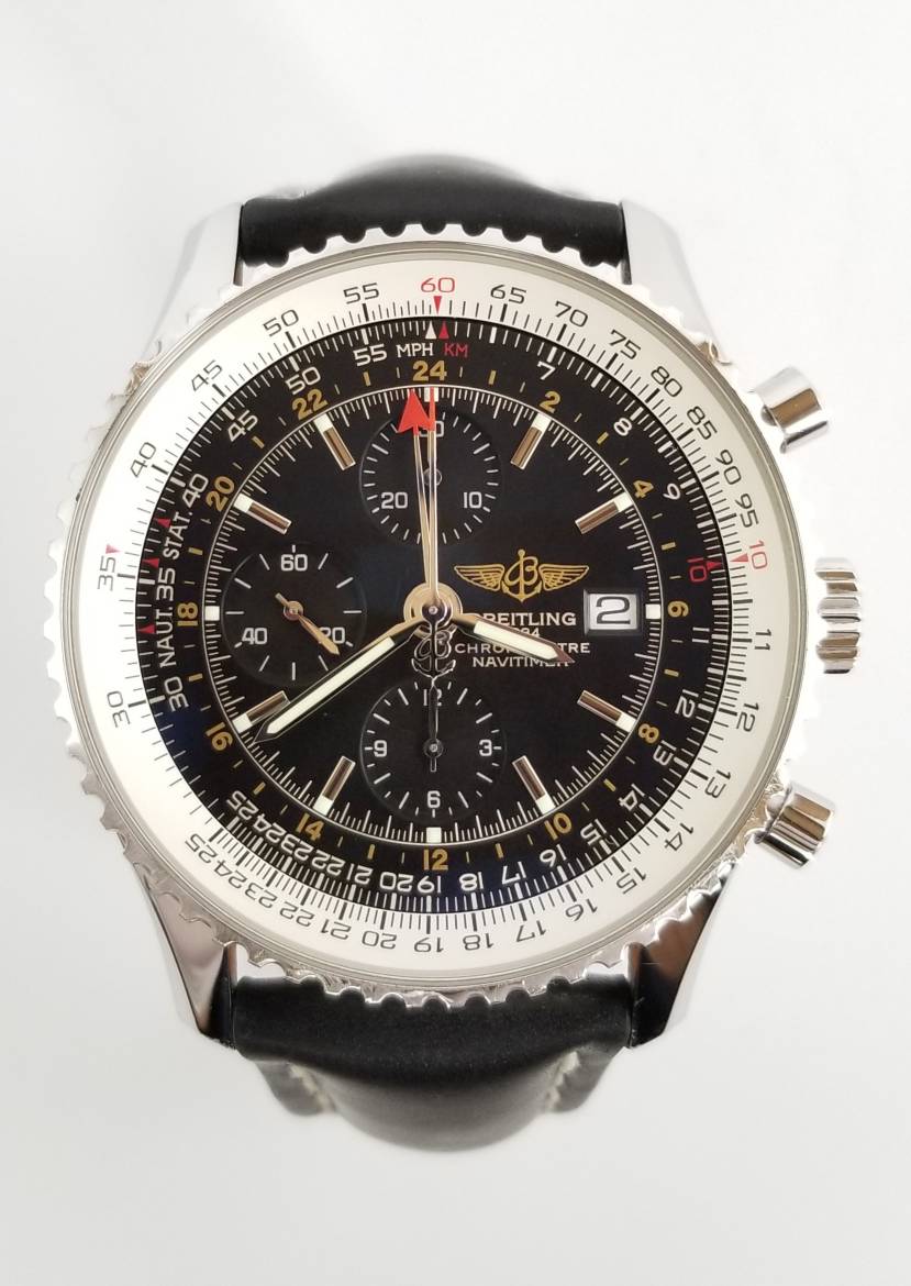 Breitling Navitimer 46mm World GMT Black Dial | WatchCharts Marketplace