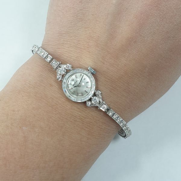 LADY VINTAGE ROLEX WATCH 14K GOLD MANUAL WIND WITH DIAMONDS REF. 3546 ...