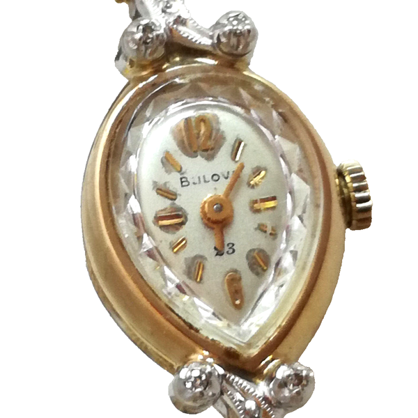 Vintage Bulova M7 1940s Cocktail Watch Manual Winding 10K Rolled Gold ...