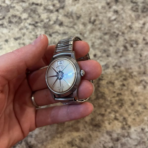 Benrus Men's Watch Dial-O-Rama Jump Hour Sunburst Atomic Starburst ...