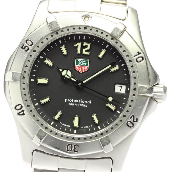 With warranty [TAG HEUER] TAG Heuer Professional 200m Date WK1110 Quartz Men [Used ...