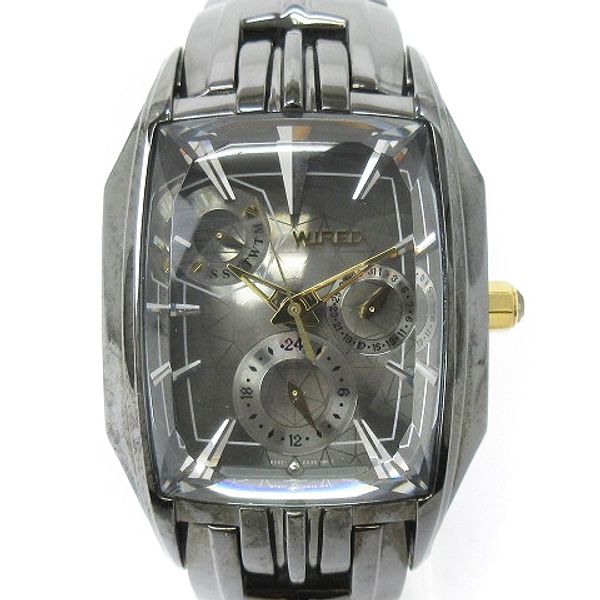 [Used] Seiko SEIKO WIRED watch analog quartz chronograph 5Y67-0AL0 gray ...
