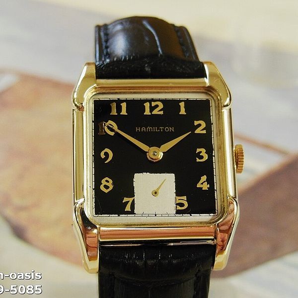 1950 Vintage HAMILTON LAMBERT, Stunning Black Dial, Serviced & Warranty ...