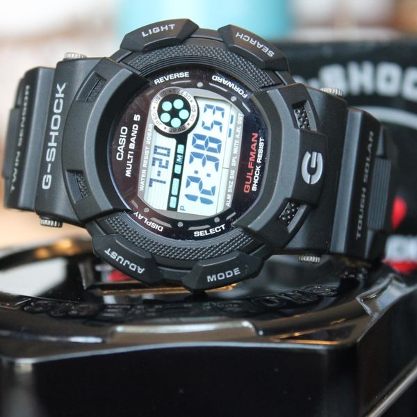 FS: Modded Casio GShock Gulfman GW9100 - Positive Display Stealth black ...