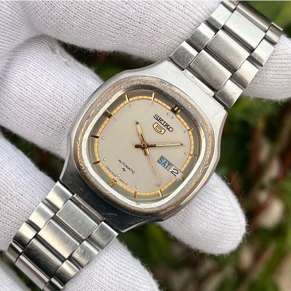 Rare Vintage Seiko 5 Square Shape Automatic Japan Made Menâ s Watch ...