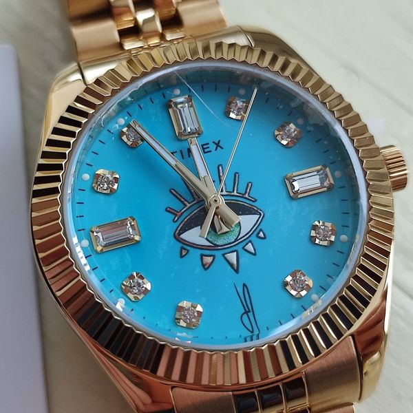 Timex x Jacquie Aiche Legacy Intuition Turquoise 36mm Watch Brand New ...