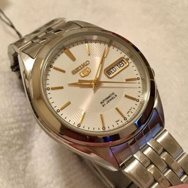Seiko SNKL17 Silver Dial Automatic Watch - Seiko 5 SNKL17K1 21 Jewels ...