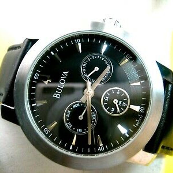 NEW BULOVA 96C111 MEN'S CASUAL WATCH S/S CASE & REGISTERS GENUINE ...