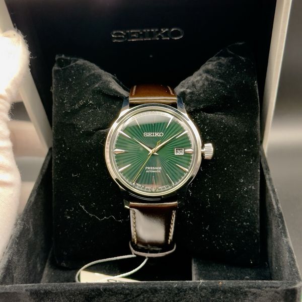 Seiko Presage SRPD37J1 Cocktail Time Mockingbird Automatic Green Dial ...