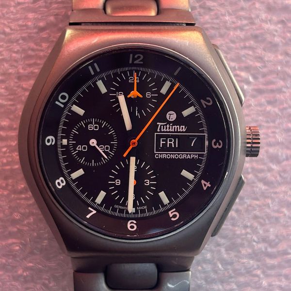 FS: Tutima Military Chronograph Titanium / Lemania 5100 movement ...