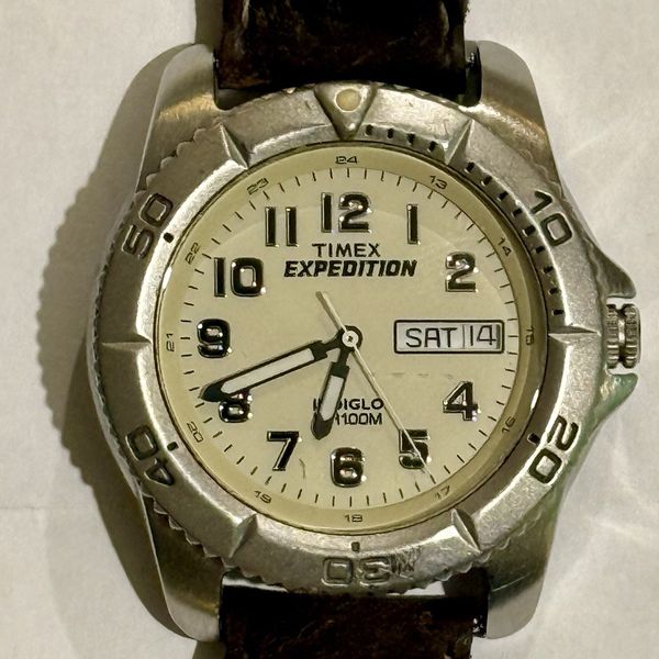 Timex Expedition Indiglo WR 100m Menâ s Watch Wristwatch Day Date New ...