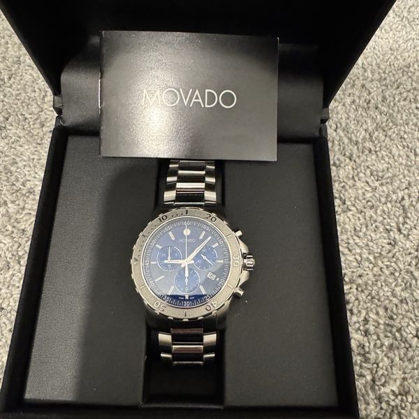 Movado 2600110 Series 800 Chronograph Blue Dial Men's Watch ...