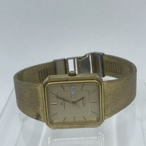 Vintage Hamilton Quartz Swiss Made Watch Gold Toned Watch | WatchCharts ...