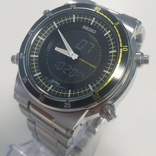 Seiko Duo-Display H024-00C0 Quartz Ana-Digi 1/1000 Chronograph ref ...