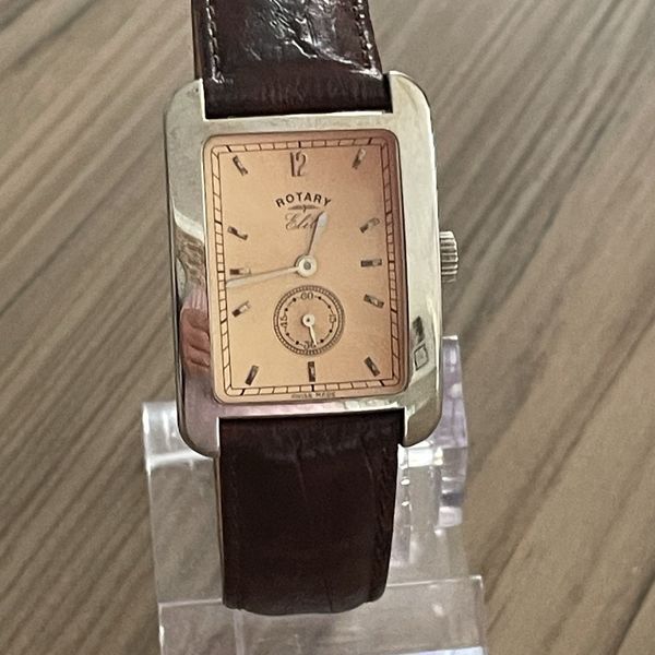 ROTARY Elite 17 Jewels Mens Watch - 26mm Face, Mechanical Movement ...