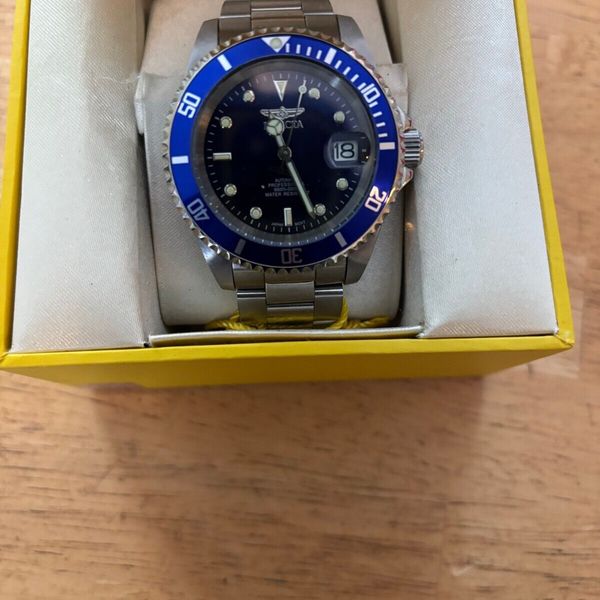 Invicta Pro Diver Blue Men's Watch Day/Date Rotating Bezel-Splash Proof ...