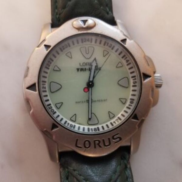 Vintage Seiko Lorus Tri-Lum Luminous Dial Solar Japan Men Quartz Watch ...